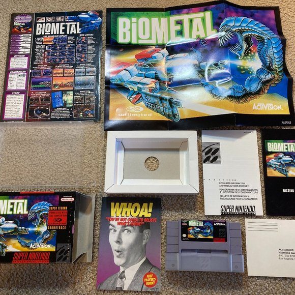 Nintendo | Video Games & Consoles | Biometal Super Nintendo Snes Complete Cib W Poster Ad ...